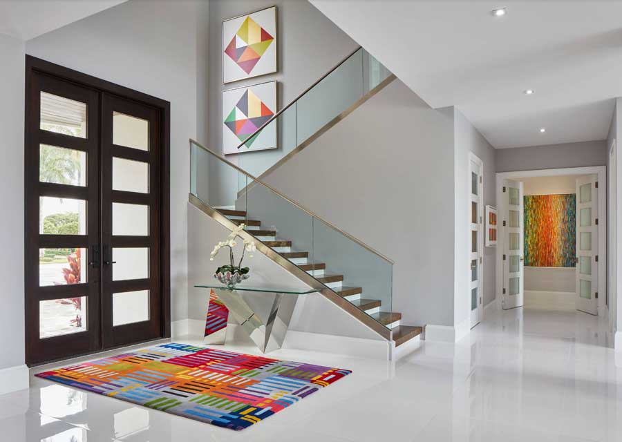 grand-entryway-colorful-artwork | Timan & Co.